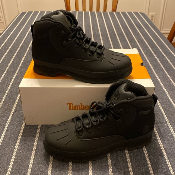 Timberland | Shoes | Timberland Euro Hiker Shell Toe Boot Mens Black ...